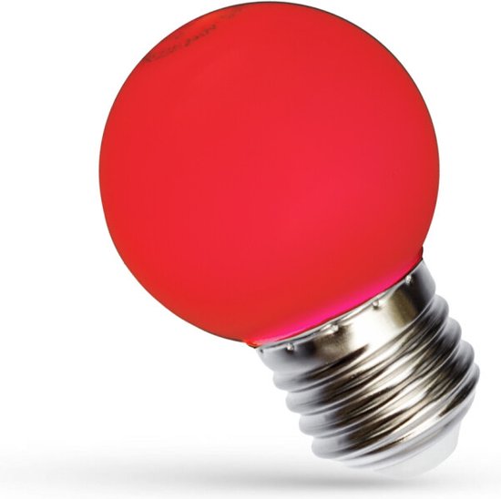 Spectrum - LED lamp E27 - G45 1W Rood licht | bol