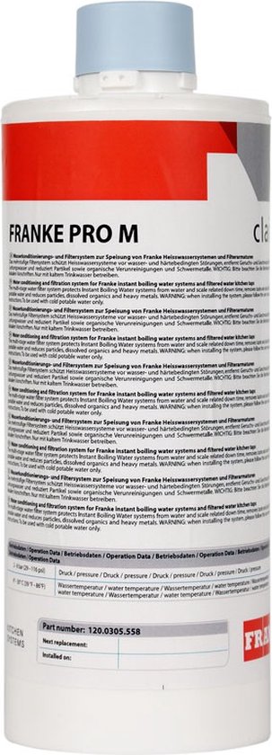 Franke Pro M Waterfilter 120.0305.558 | bol