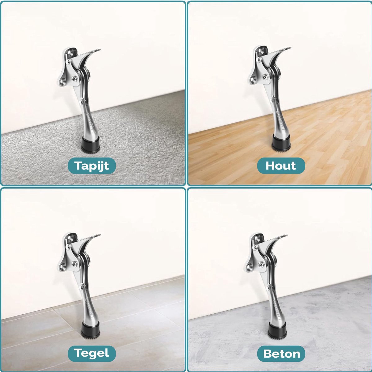 THRIVO Stevige Deurstopper - Deurvastzetter - Deurstoppers voor Binnen ...