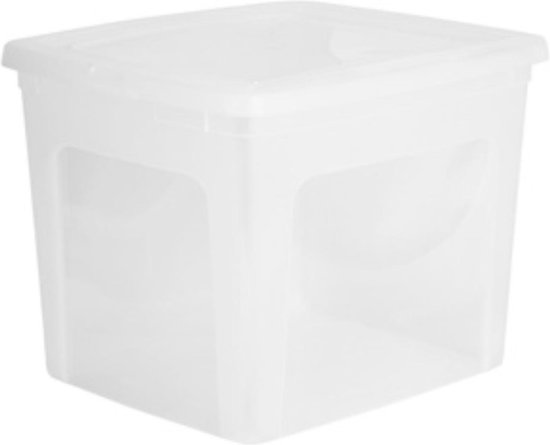 Iris Opbergbakken met Deksel 39.5x34x29.3 cm 3 Stuks Transparant | bol