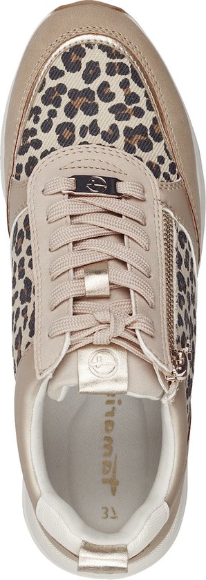 Tamaris Essentials Dames Sneakers - IVORY/LEO - Maat 36 | bol