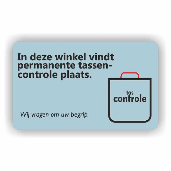 Wij voeren tas controle sticker | bol