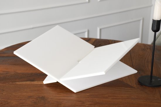 Witte boek kruisstandaard voor koffietafel - Boekenstandaard Gekanteld ...