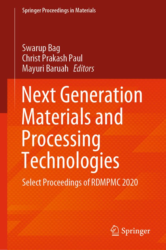 Next Generation Materials and Processing Technologies | 9789811601811 ...