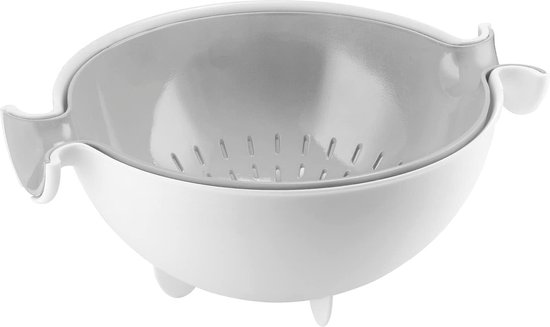 Set vergiet met opvangbak - grijs, 30 x 25 x h12,5 cm | bol