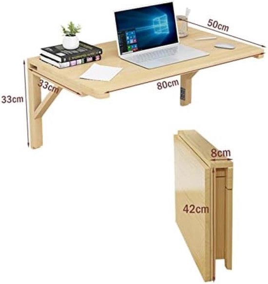 Inklapbare Bureau - Wandbureau Inklapbaar - Wandbureau - Bureau Muur | bol