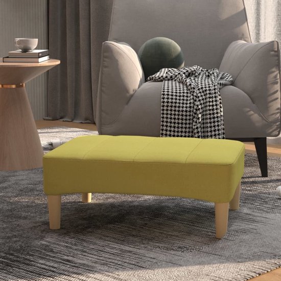 vidaXL Voetenbank 78x56x32 cm stof groen - Voetenbank - Voetenbanken ...