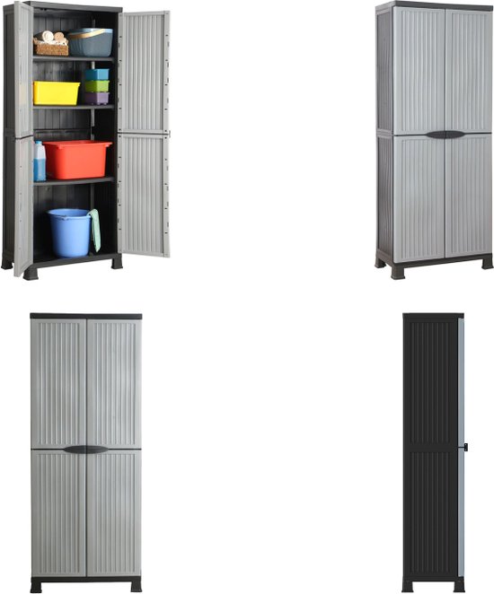 vidaXL Opbergkast 68x39x171-5 cm kunststof - Kast - Kasten - Opbergkast ...