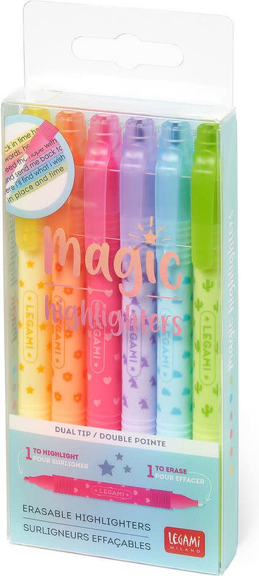 Legami - Highlighters - 6 stuks - Uitwisbaar - Magic | bol
