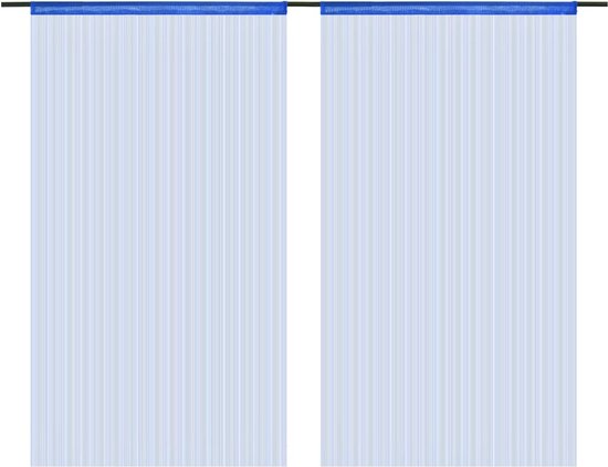 vidaXL Draadgordijnen 100x250 cm blauw 2 st - Gordijn - Inclusief ...