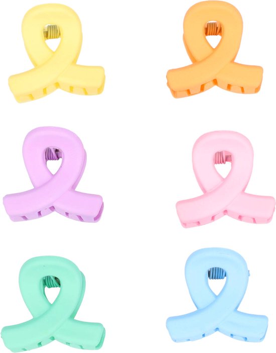 Haarsoires Haarspeld Haarklemmen 2cm – Klein Lusvorm – Pastel Kleuren ...