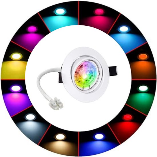 Led-inbouwspots, kantelbaar, incl. 6 x 6 W lamp GU10 led plafondspots ...