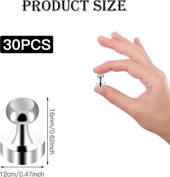 Neodymium magneten, 30 stuks, 12 x 16 mm, N52 mini-magneet ...