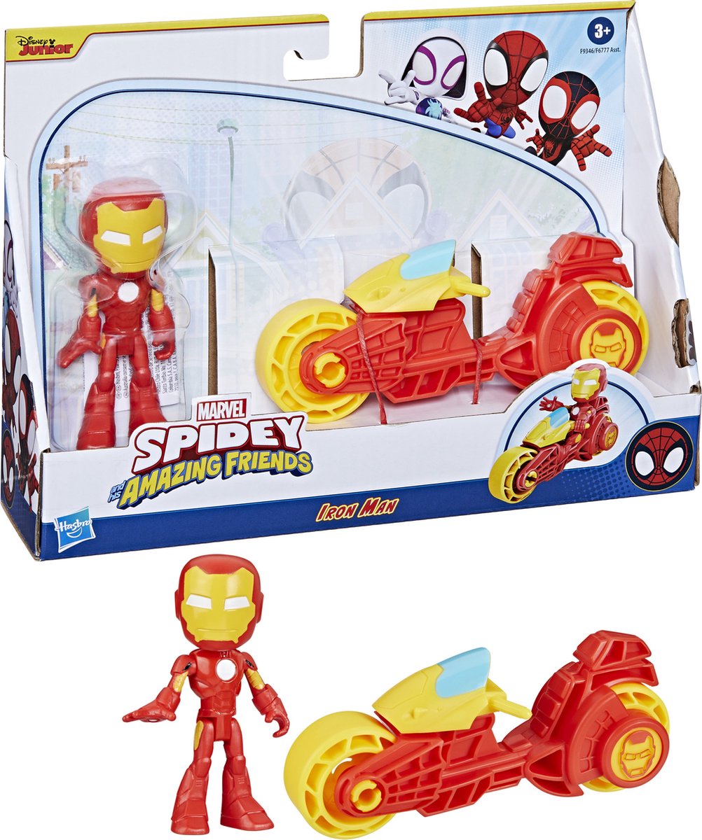 Marvel Spidey and His Amazing Friends Motorcycle Iron Man | bol