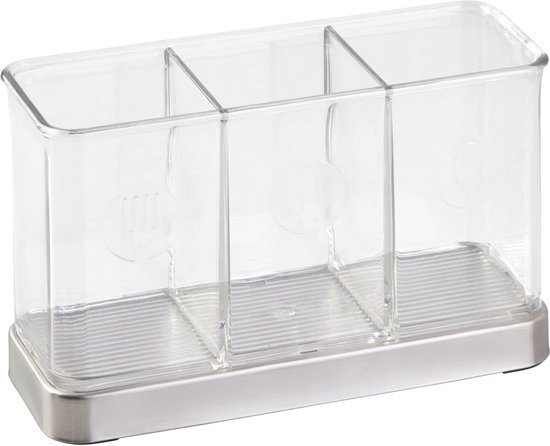 Bestekmand met 3 vakken, bestekhouder voor het opbergen van kooklepel ...