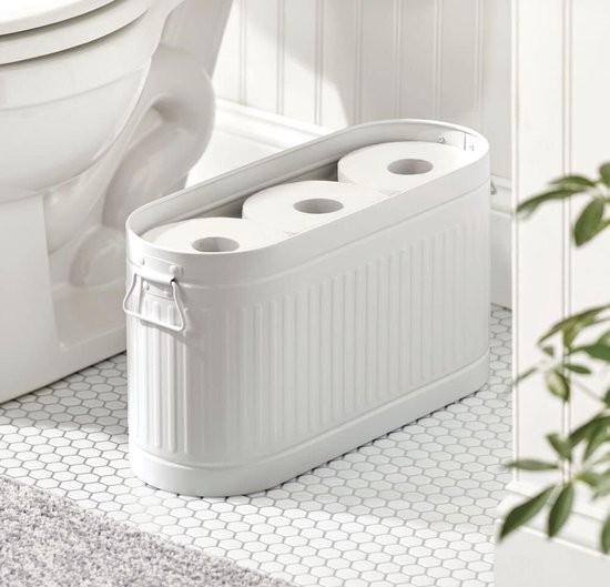 vrijstaande toiletpapierhouder – praktische metalen toiletrolhouder ...