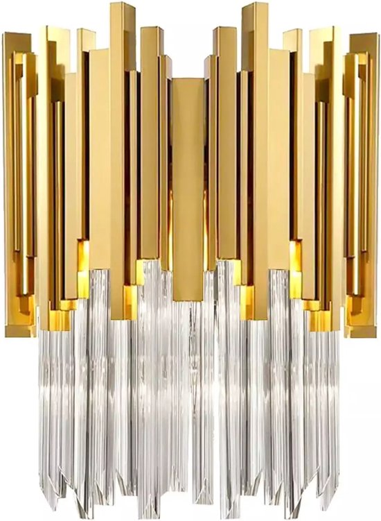 TooLight Gouden wandlamp - glamourstijl - E14 fitting - 18 x 20 cm | bol