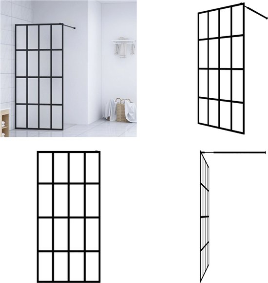 vidaXL Inloopdouchewand 100x195 cm mat gehard glas - Douchescherm ...