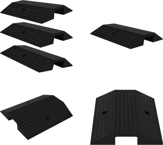 vidaXL Drempelbruggen 3 st 49x40x8 cm rubber - Drempelhulp ...