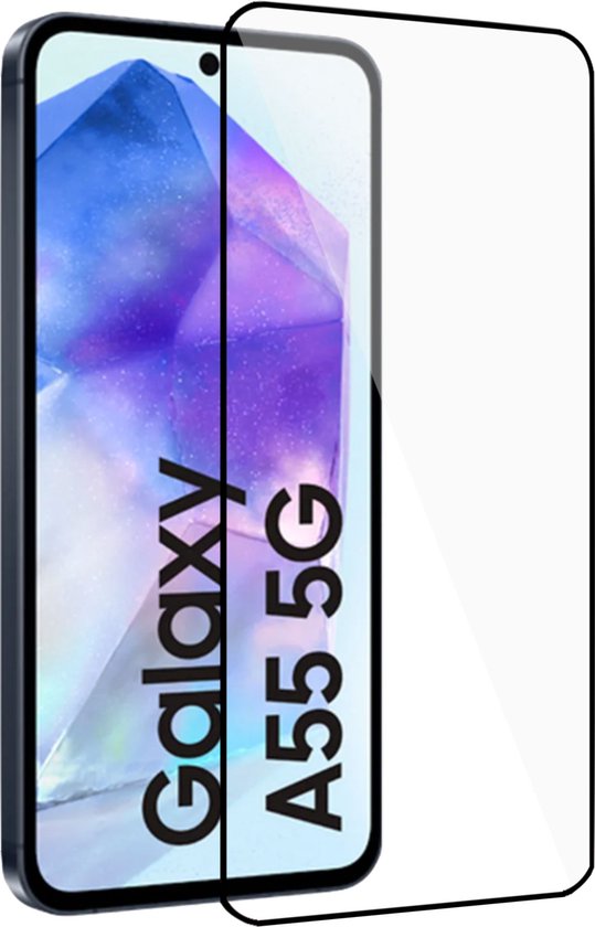 Geschikt voor Samsung Galaxy A55 - Screenprotector - Gehard Glas - Full GuardCover | bol