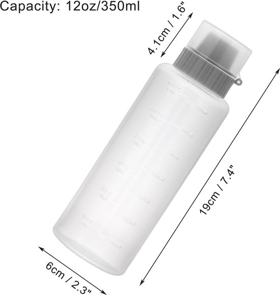 3 stuks knijpflessen met 5 gaten, kunststof, knijpfles met doppen, 350 ...