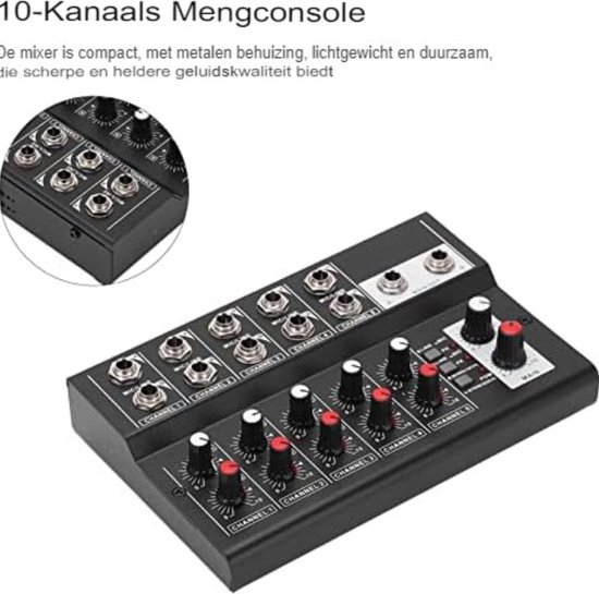 Mengpaneel dj - Mengpaneel mixer - 10 kanalen | bol
