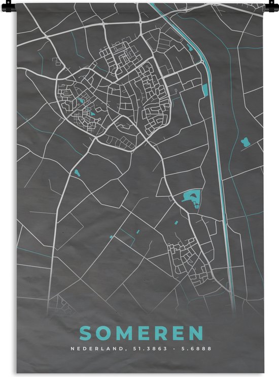 Wandkleed - Wanddoek - Someren - Kaart - Stadskaart - Plattegrond ...