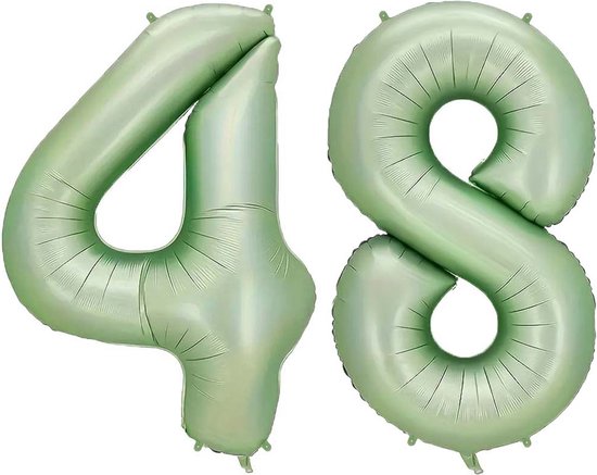 Cijfer Ballonnen Ballon Cijfer 48 Verjaardag Versiering Feest Helium ...
