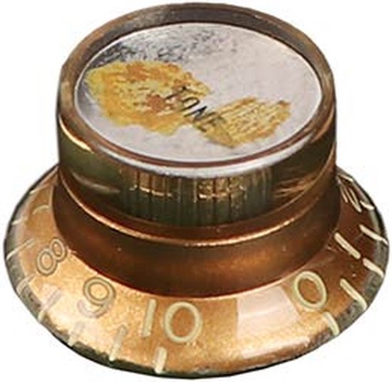hat knob LP/SG style, gold with silver cap, relic, Tone, inch size for ...