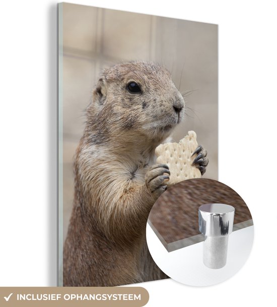 MuchoWow® Glasschilderij 90x120 cm - Schilderij acrylglas - Een ...