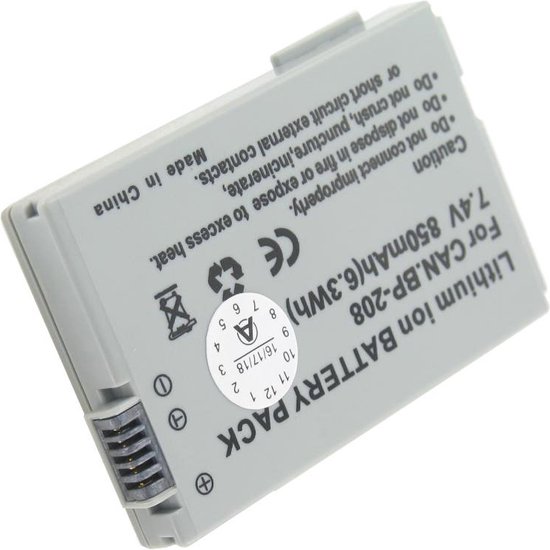 AccuCell-batterij geschikt voor Canon DC210-camcorder, 850 mAh | bol