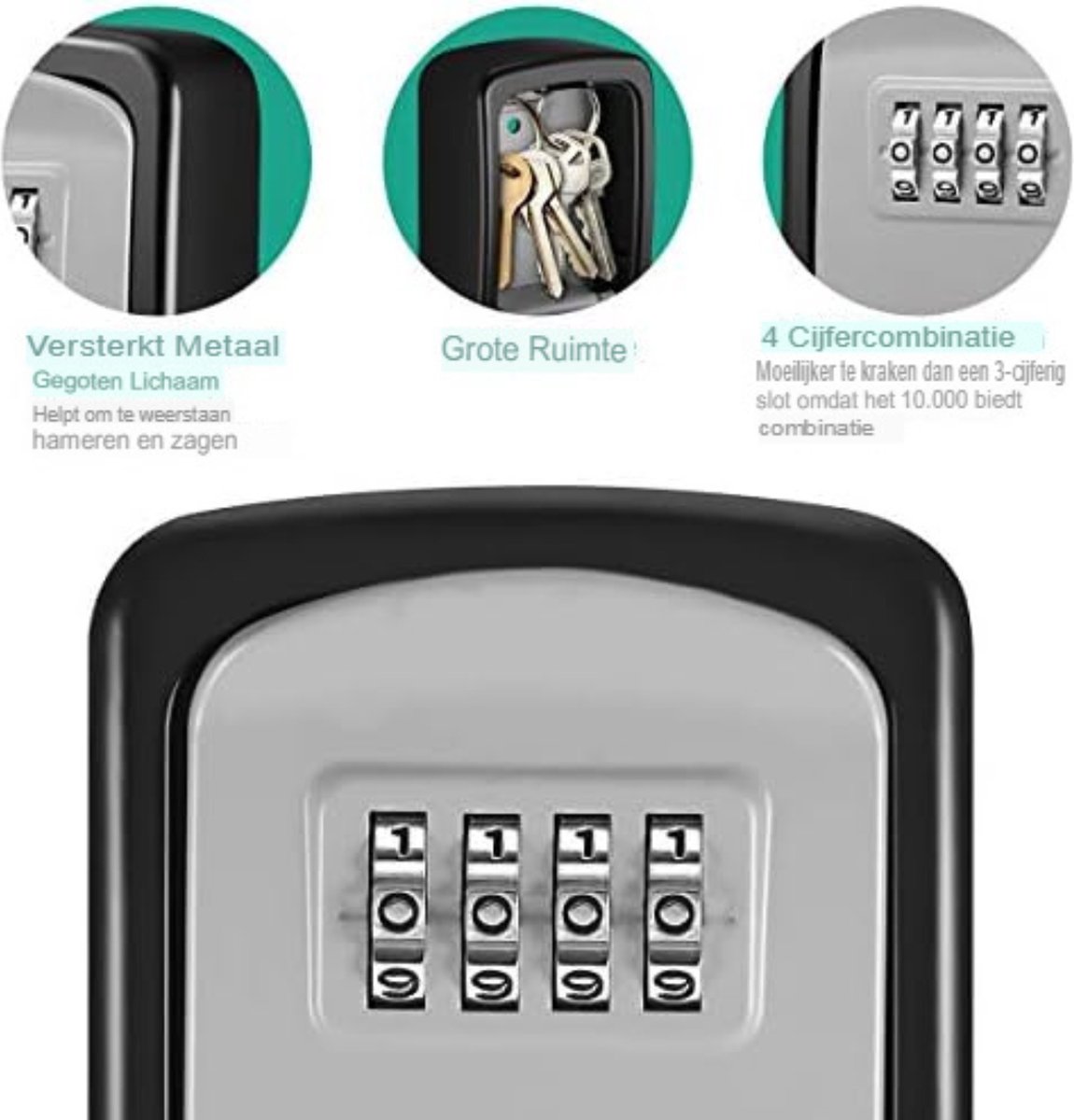 Sleutelkastje Met Cijferslot - Sleutelkastje Buiten Met Code ...