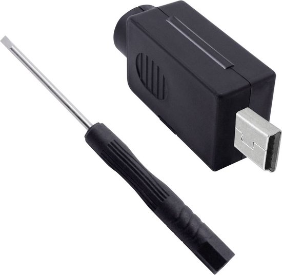 Mini-USB 2.0 modulaire stekkerset, type B Stekker, recht 2001C206 ...