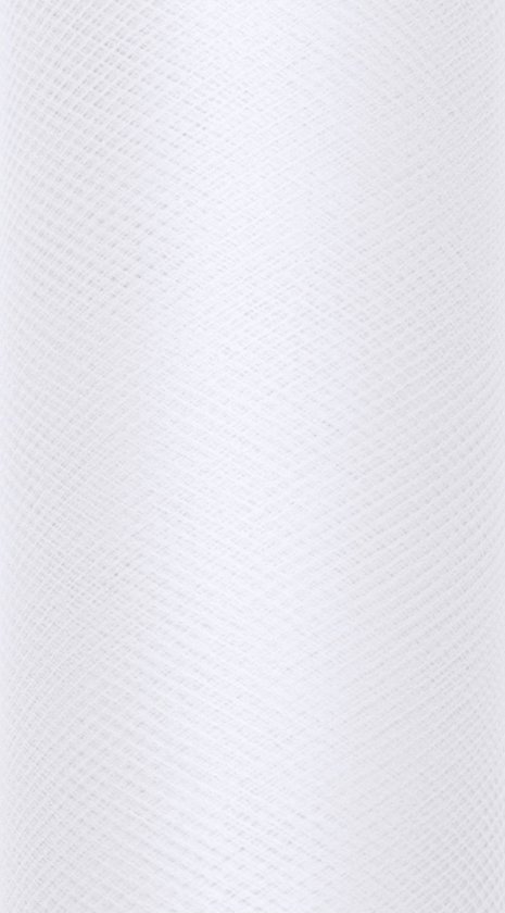 1x Hobby/decoratie witte tule stof op rol 15 cm x 9 meter - Gaatjesstof ...