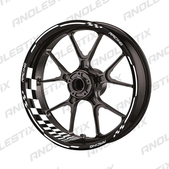 Velg Stickers Motor - Velgstriping - Universeel - Wit - Motorvelg ...