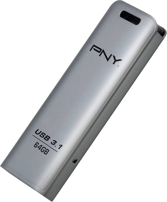 PNY Elite Steel USB-stick 64 GB Zilver FD64GESTEEL31G-EF USB-A 3.1 Gen ...