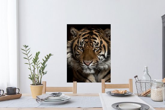Muurstickers - Sticker Folie - Tijger - Wilde dieren - Portret - 60x80 cm - Plakfolie... | bol