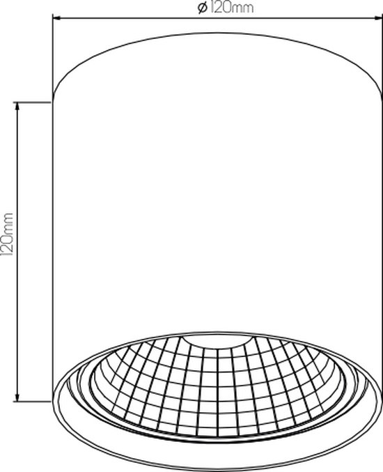 BOX-1L rond zwart incl. AR111 12,4W 2700K | bol