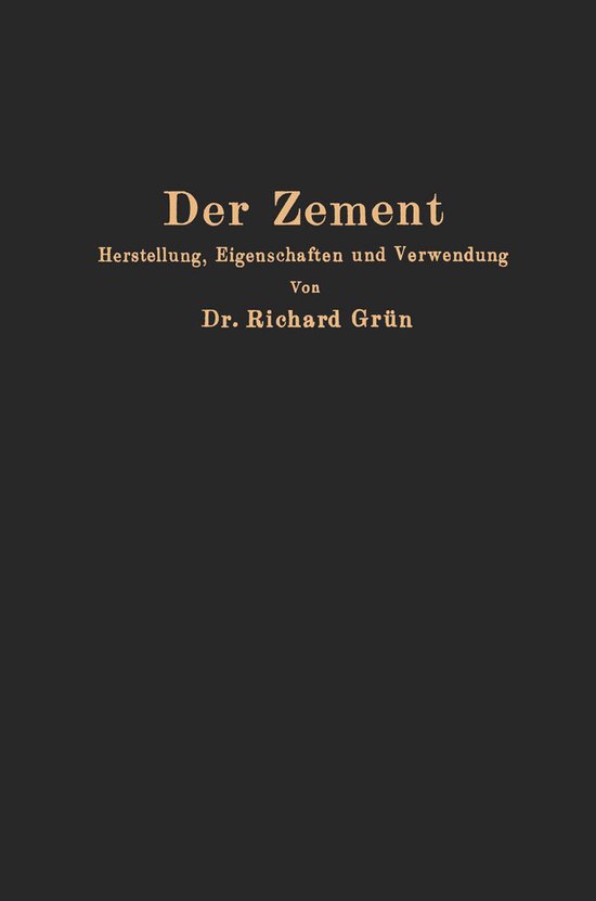 Der Zement | 9783642471827 | Richard Grun | Boeken | bol