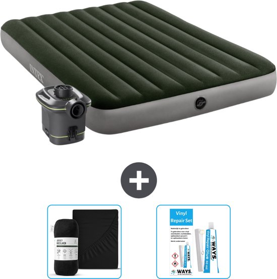 Intex Luchtbed - 2-Persoons - 152 x 203 x 25 cm - Groen - Inclusief ...