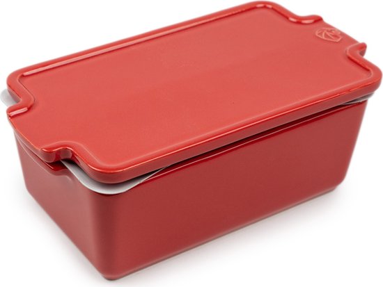 Peugeot Appolia Terrine 0,65 L - Rood - Met Drukdeksel - Keramiek | bol