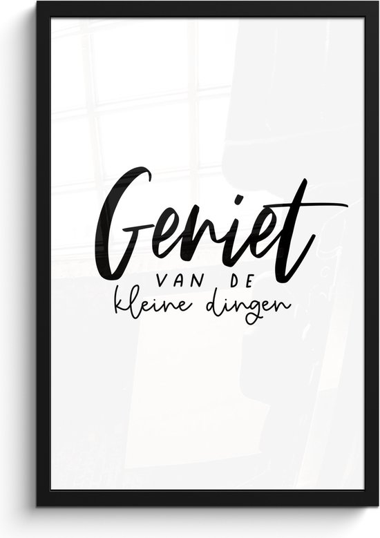 Fotolijst incl. Poster - Quotes - Geniet van de kleine dingen ...