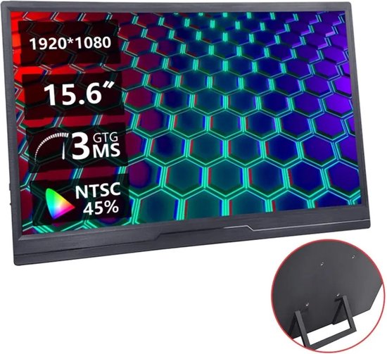 MiShar Beeldscherm - Portable Monitor - Gaming Monitor - Computerscherm ...