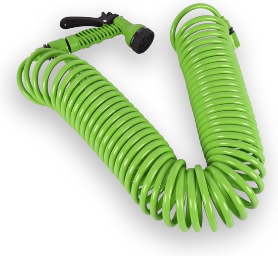 Premium Lichtgewicht Spiraal Tuinslang | Groen Duurzame Waterslang | UV ...