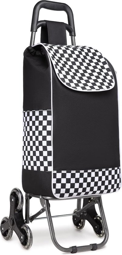 winkelwagen, lichtgewicht en waterdicht, 2-in-1 winkelwagentje met 6 ...