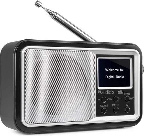 Draagbare DAB radio met Bluetooth - Audizio Parma - wekkerradio - FM radio - retro... | bol