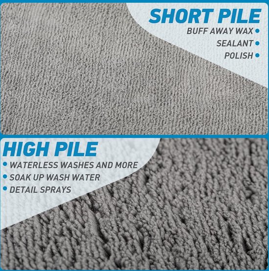 Microvezeldoeken voor in de auto, verpakking van 6 stuks, 60 l x 40 cm ...