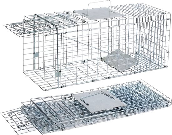 VerminBuster Opvouwbare Vangkooi Rat - 62 x 18 x 21 cm - Rattenvangkooi ...