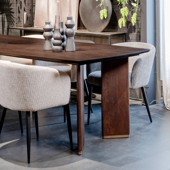 Eettafel Liber | Bruin Mangohout | bol