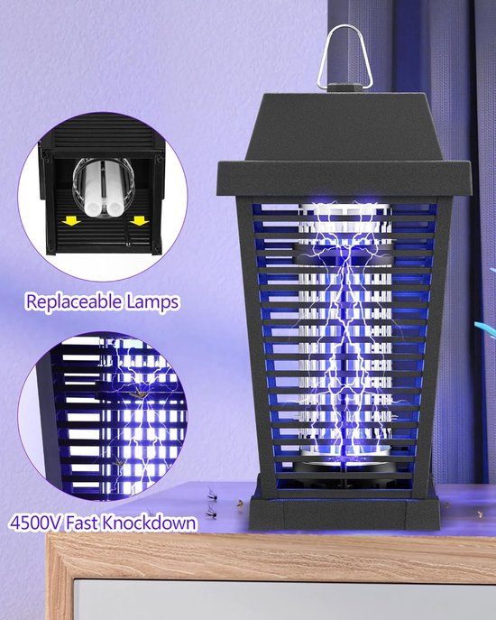 uv-insectenlamp, vliegenvanger, insectenval voor binnen en buiten ...